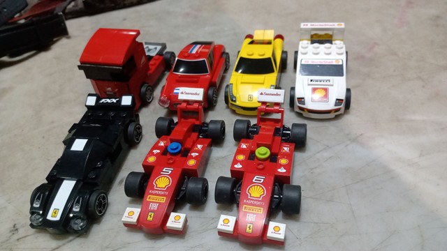 Coleção Lego Shell Helix completa com os sete carros todas as peças e ...