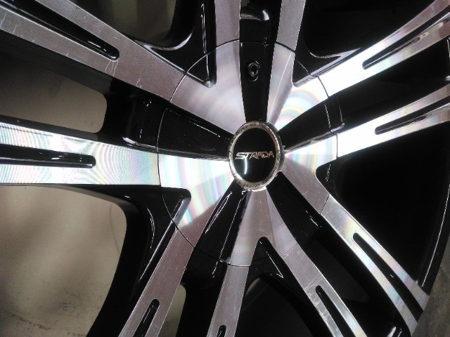 Rodas Aro 22 Strada 5x114 5x120 22x8,5 Offset 40 preta Diamantada ...