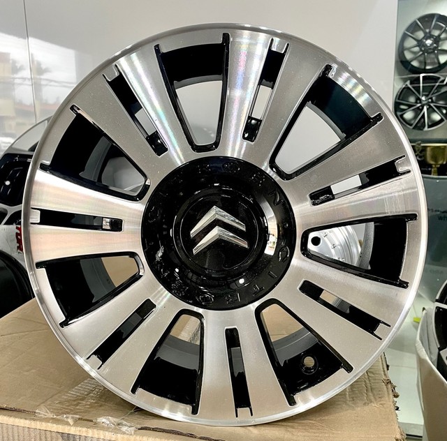 Rodas Citroen C3 Originais aro 15 Acabamento Diamante com Preto por R ...
