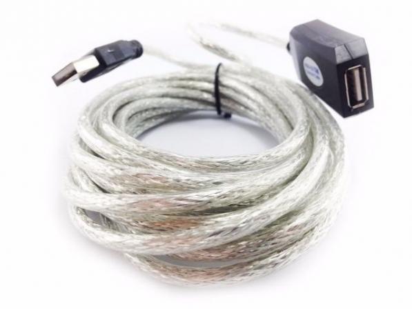 Cabo Extensor 5 Mts Usb 2.0 Amplificado Ativo Macho Fêmea 5 Metros ...