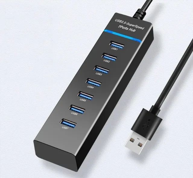 Hub USB 3.0 com 7 Portas USB Super Rápida - Periféricos e Acessórios de ...