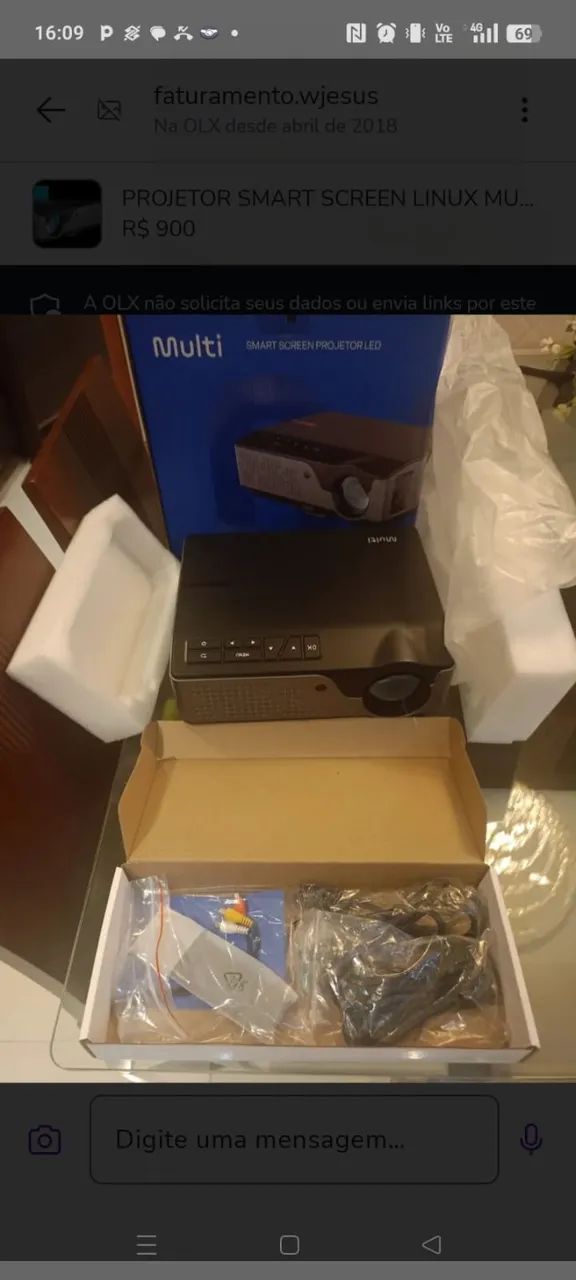 PROJETOR SMART SCREEN LINUX MULTI PJ004 - 4500 LUMENS Novo na Caixa ...