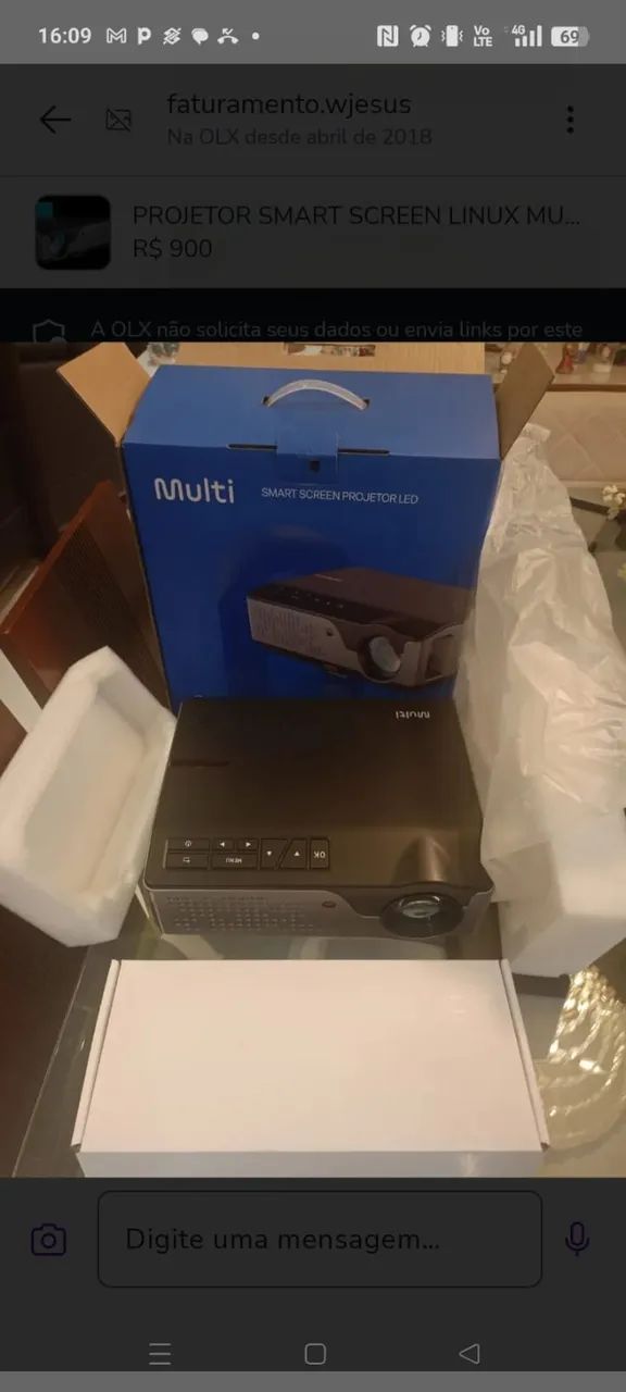 PROJETOR SMART SCREEN LINUX MULTI PJ004 - 4500 LUMENS Novo na Caixa ...