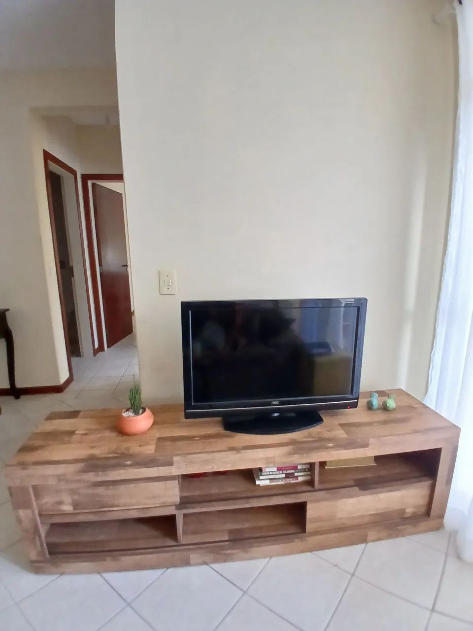 Rack para TV em MDF Amadeirado - Nogueira - Racks e Painéis - Coqueiros ...