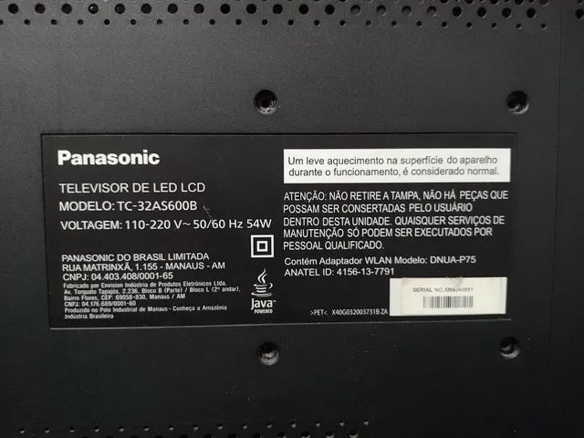 "tela tv panasonic 32 led" no Brasil
