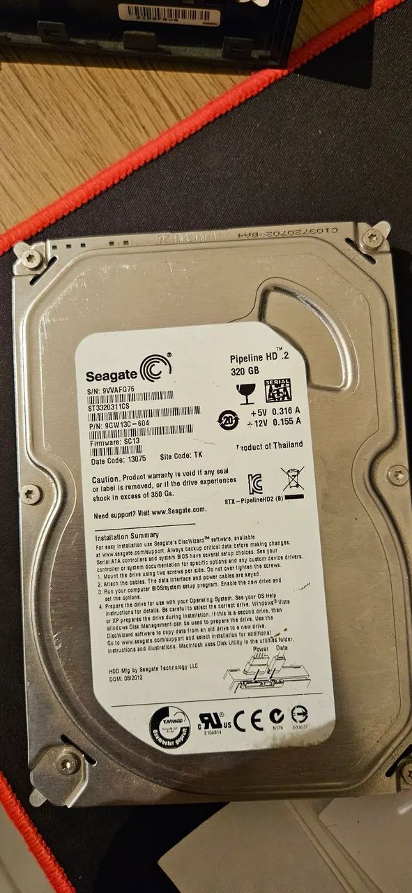 Disco rígido HDD de 2TB 1TB 320GB com case - Armazenamento - Olho D ...