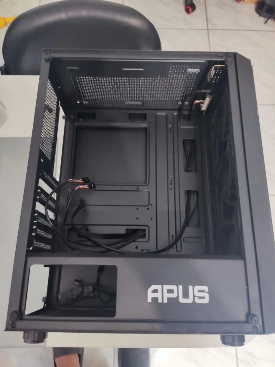 Gabinete Gamer Pichau Apus Black, Mid-Tower, Lateral de Vidro Temperado ...