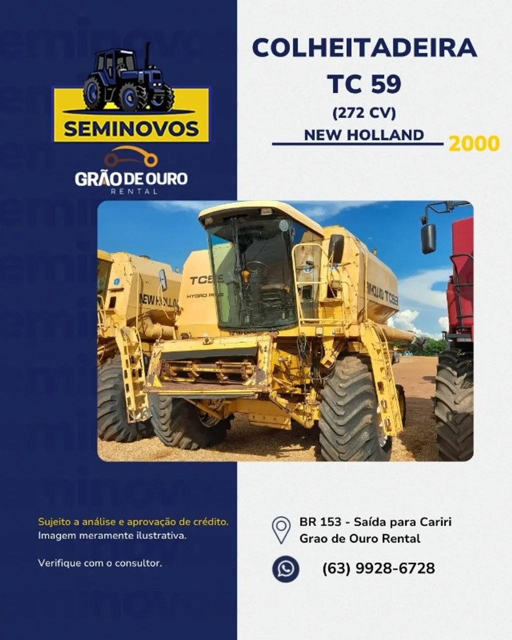 "colheitadeiras tc 57" no Brasil