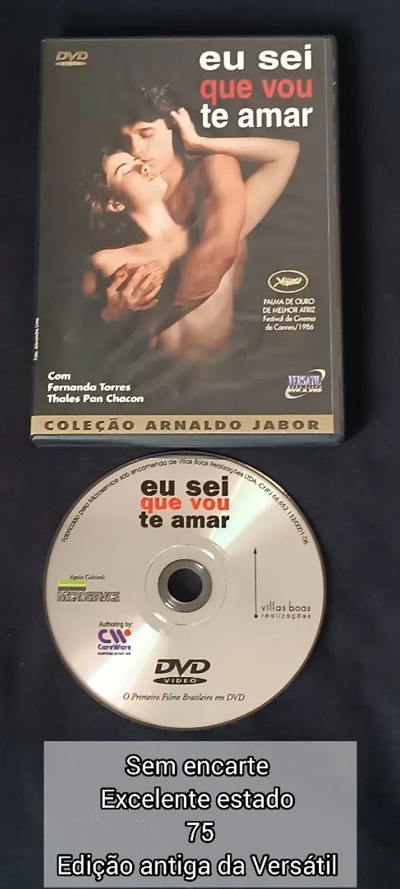 Dvd Filme Eu sei que vou te amar Arnaldo Jabor - CDs, DVDs etc ...