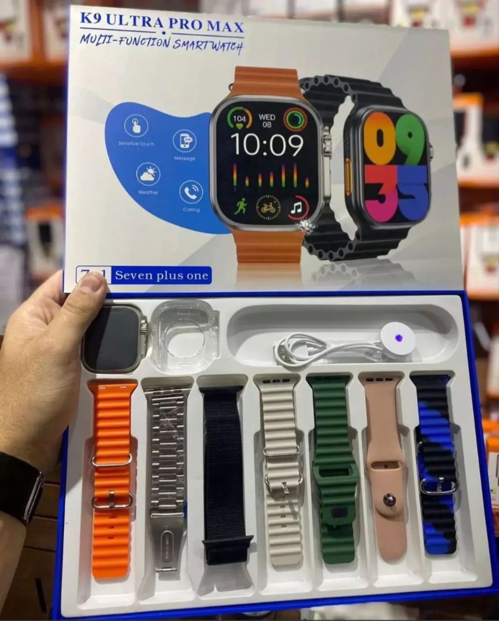 Smartwatch K9 Ultra Pro Max com 7 Pulseiras - Acessórios - Sítio ...