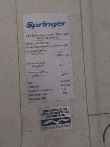 "ar condicionado springer 7000 btus" no Brasil