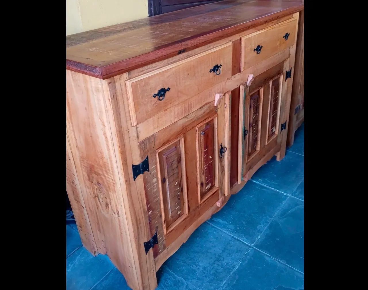 Buffet rústico, feito em madeira maciça - Móveis Para Organização ...