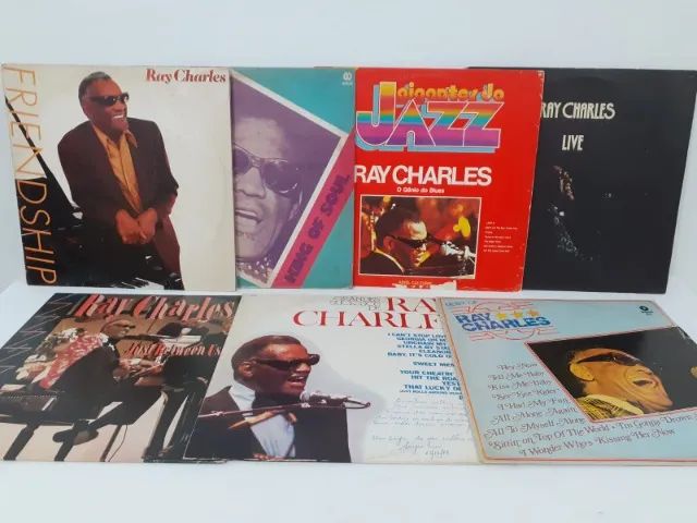 Discos do Ray Charles - O Gênio do Blues - 7 LP´s dos melhores sucessos ...