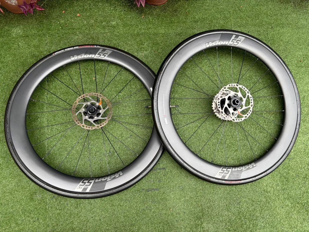 Rodas speed Vision carbono original ambas 55mm bd tc clincher ou ...