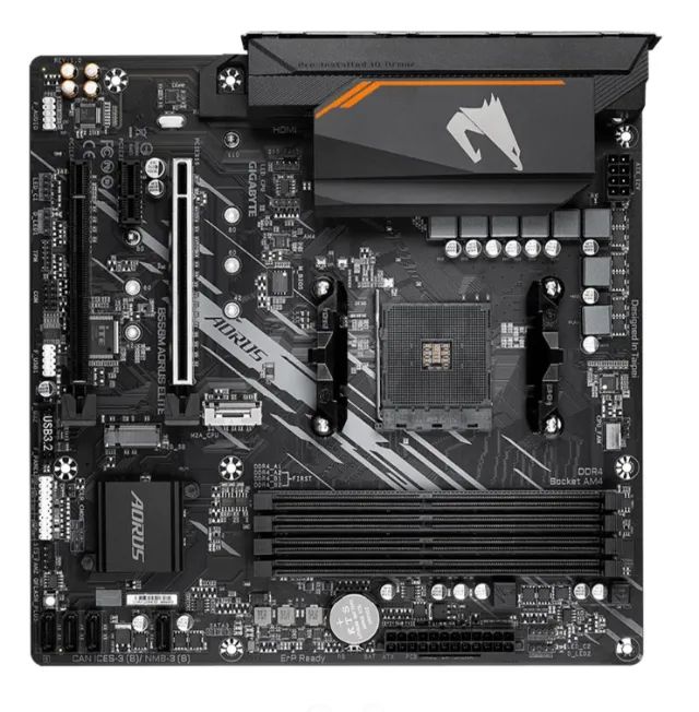 Placa-Mãe Gigabyte B550M Aorus Elite Rev. 1.3, AMD AM4, Micro ATX, DDR4 ...