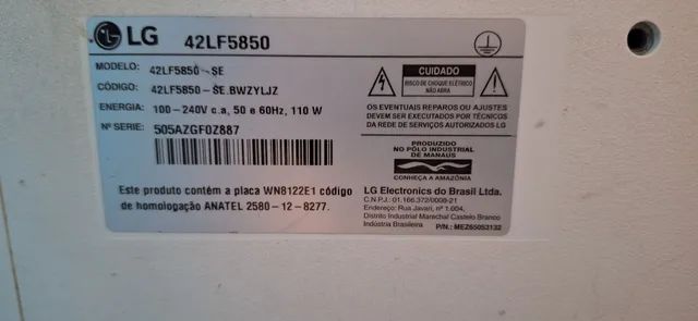 "tv smart lg 42 polegadas" no Brasil