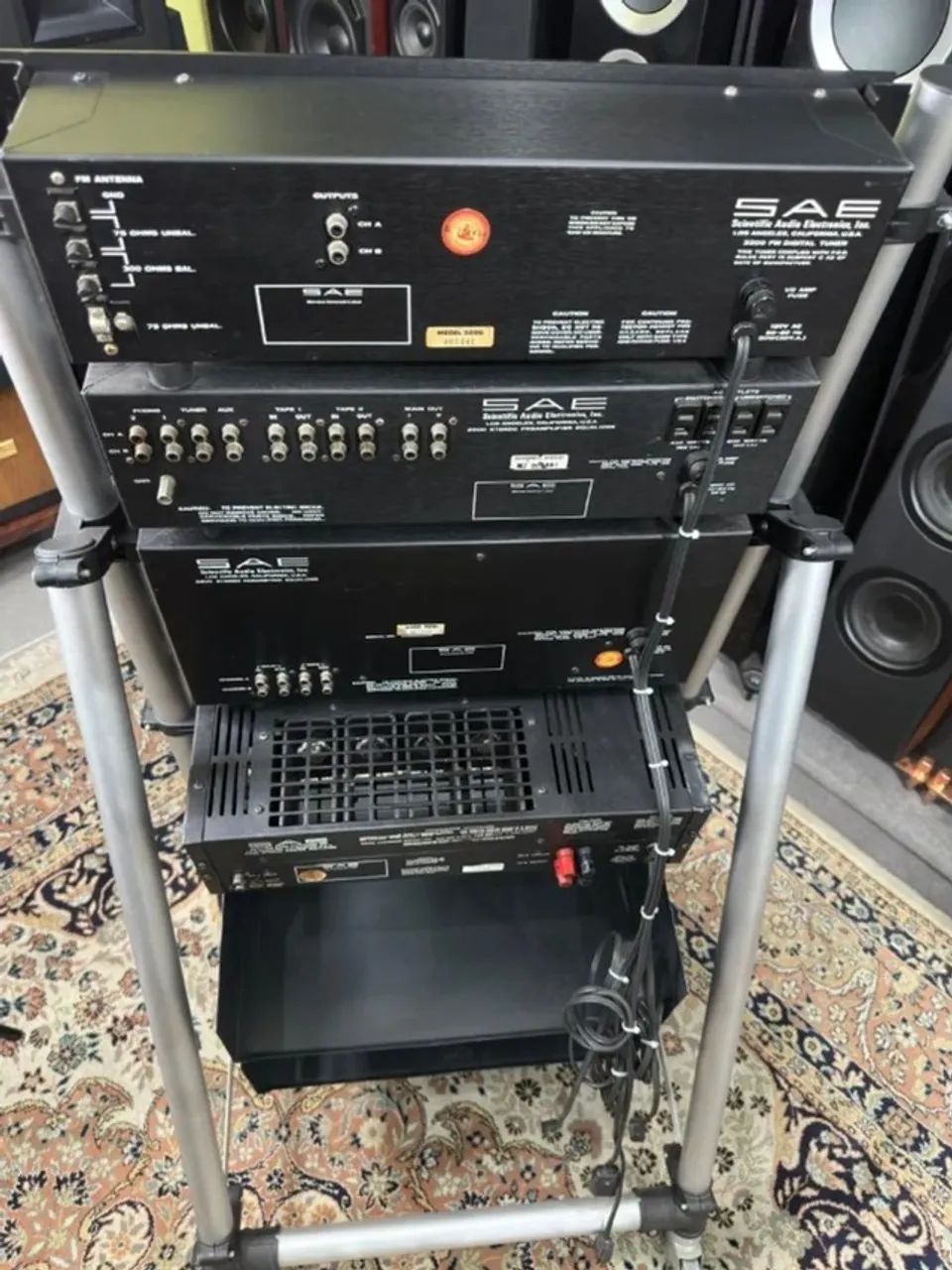 Amplificador Power Pré e Equalizador - Conjunto Sae - Som Jbl Marantz ...