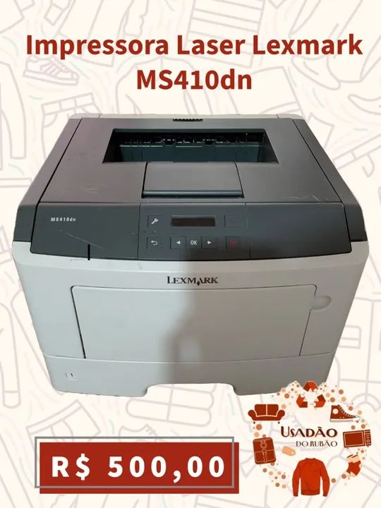 Impressora Laser Lexmark MS410dn Usada - Periféricos e Acessórios de ...