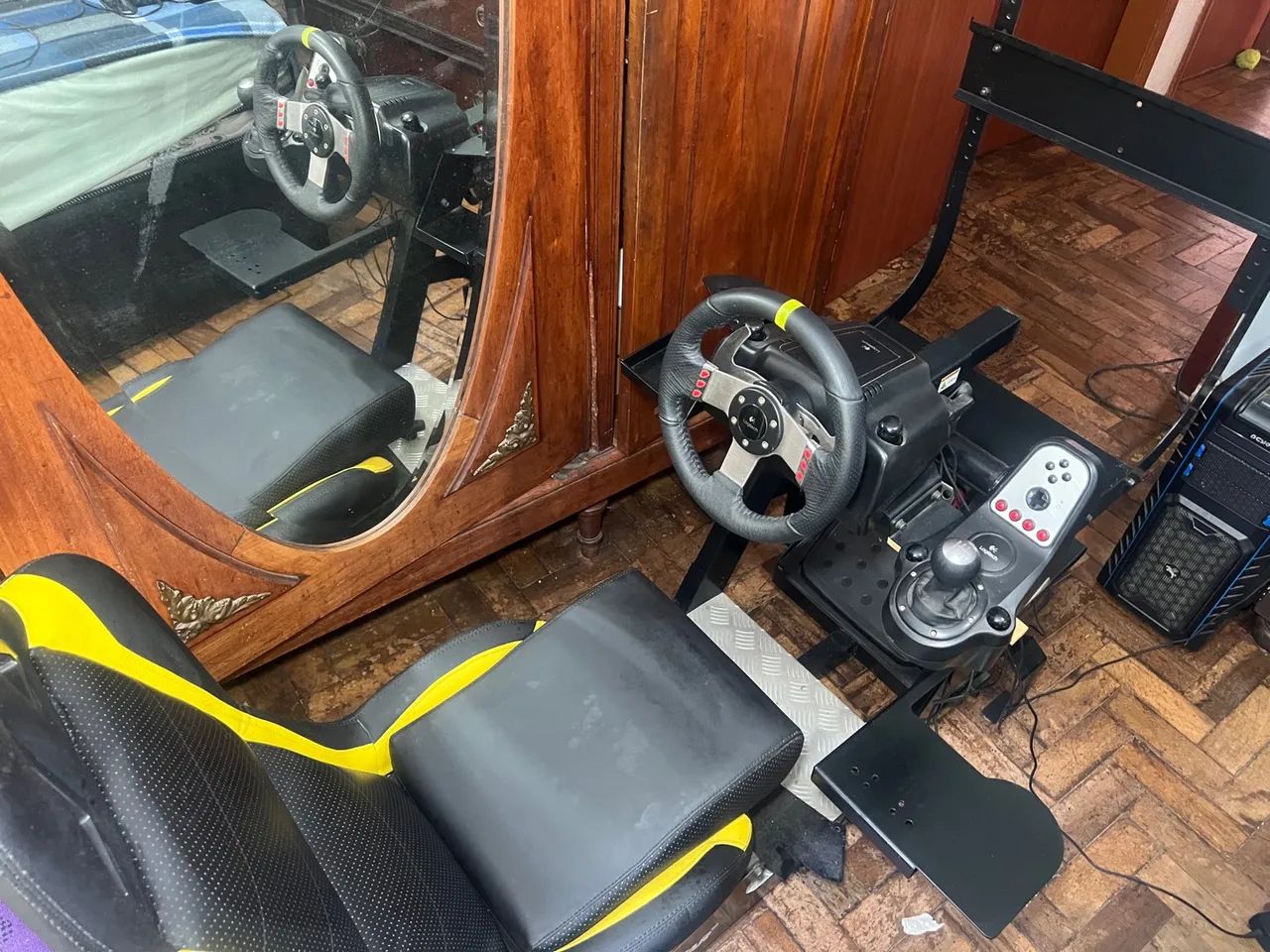 Volante Logitech G27 + Cockpit Extreme Racing - Peças e Acessórios de ...