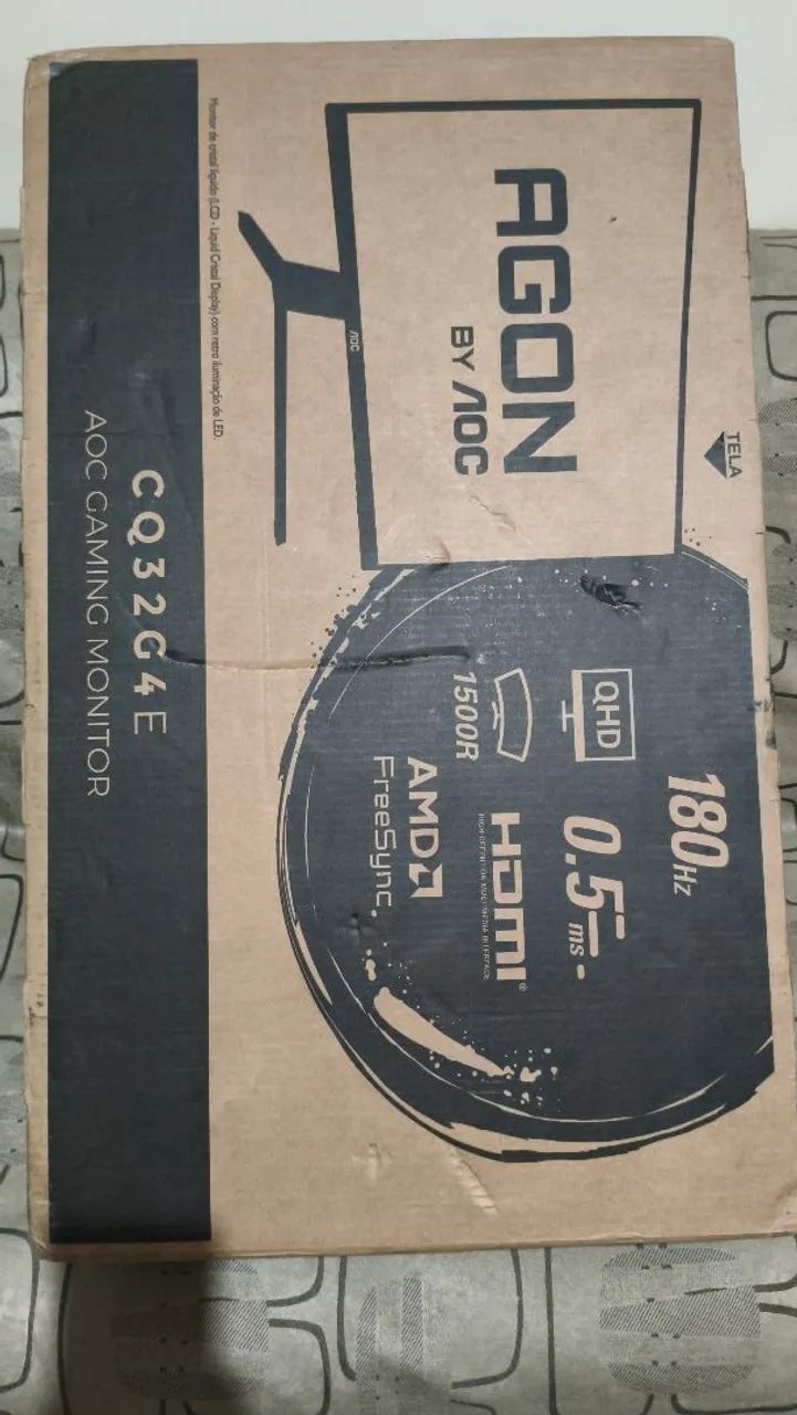 Vende novo lacrado Monitor Gamer AOC Agon Quad 32, 31.5 Pol, VA, Curvo ...