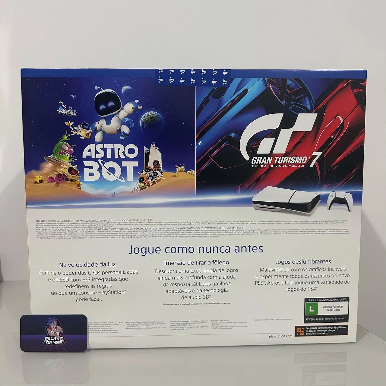 PS5 Slim 1tb Mídia Fisica + Astrobot + Gran Turismo 7 Lacrado ...