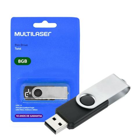 Pen Drive Twist 8Gb Usb 2.0 Pd587 Multilaser Alta Durabilidade Preto ...