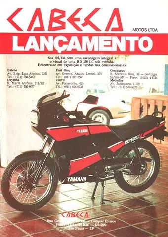 "yamaha rdz 125" no Brasil