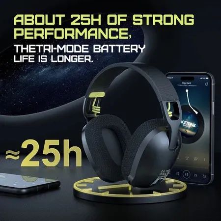 Headset Profissional Onikuma B2 SEM fio 2.4G Bluetooth dobrável e ...