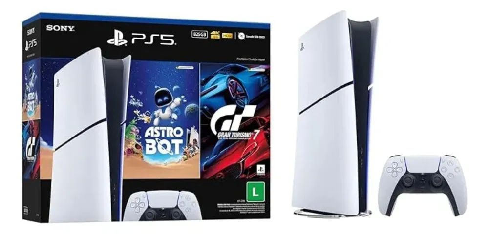 Console Playstation®5 Slim Digital - Pacote Astro Bot E Gran Turismo 7 ...