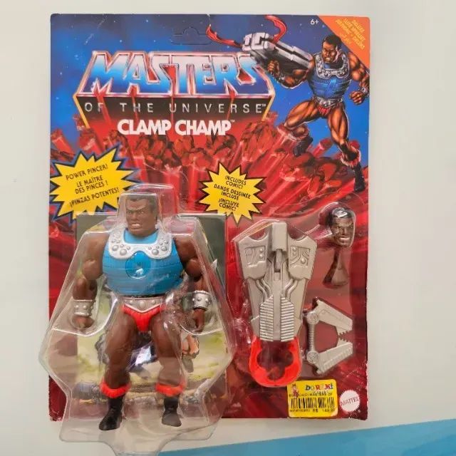 Boneco Action Figure He-man Clamp Champ GVL79 Motu Origins Novo Lacrado ...