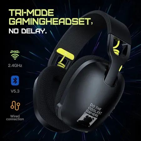 Headset Profissional Onikuma B2 SEM fio 2.4G Bluetooth dobrável e ...