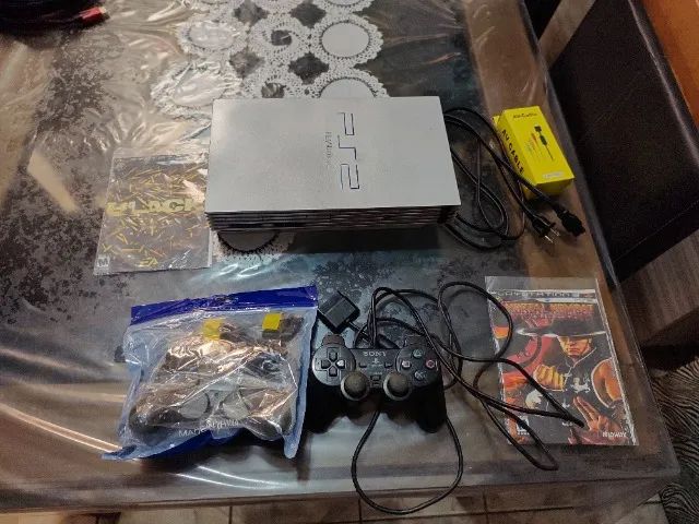 ps2 fat prata scph-50004/ 220v completo - Consoles de Vídeo Game ...