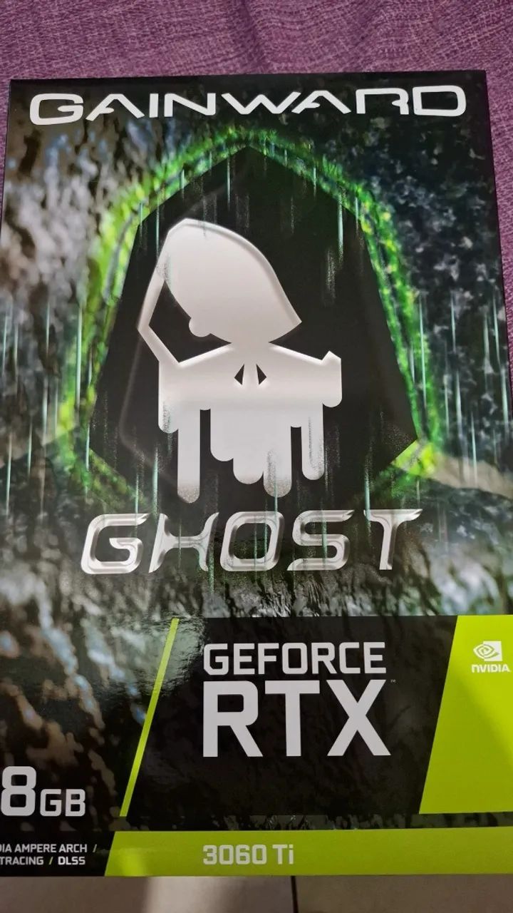 Placa de Vídeo Gainward-RTX 3060 Ti Ghost, 8GB,GDDR6,256Bit,DLSS,Ray Tracing,NE6306T019P2 ...