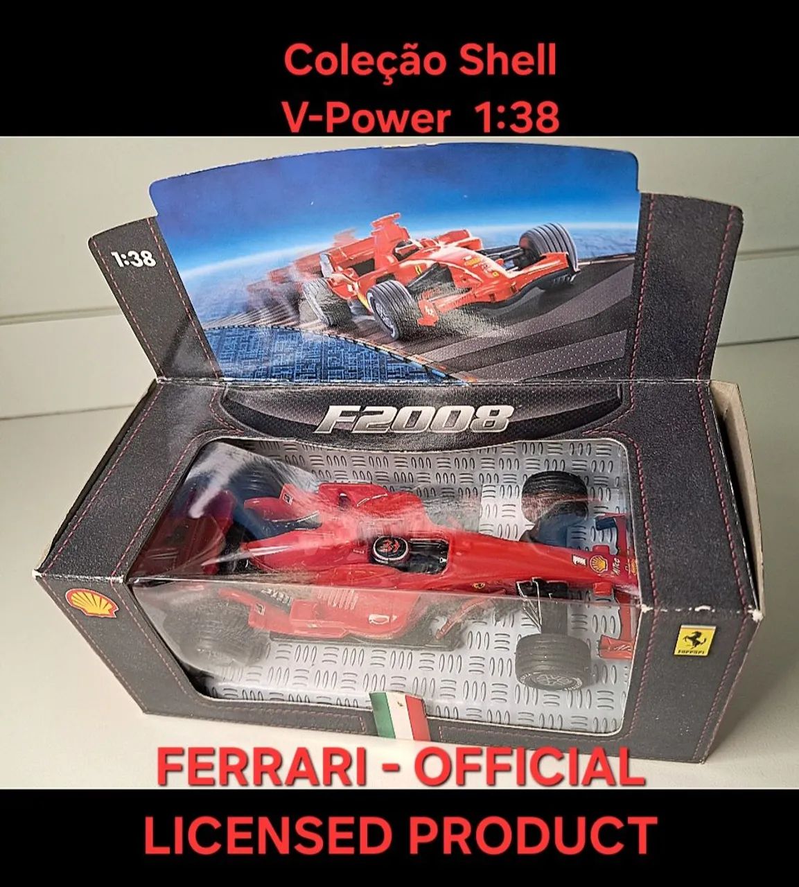 MINIATURA FERRARI F1 F2008 COLEÇÃO 1:38 SHELL V-POWER HOTWHEELS ...
