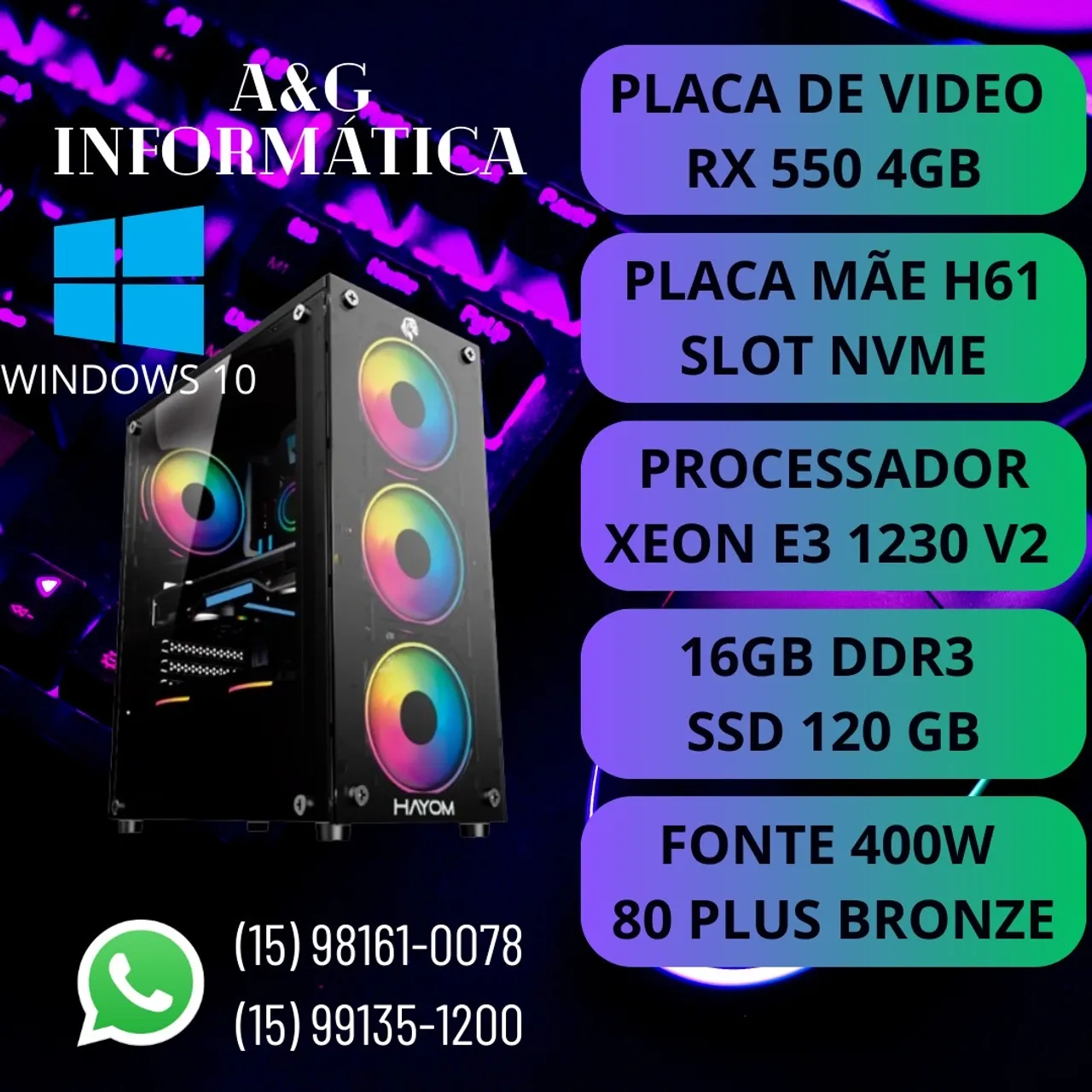 "pc xeon gamer" - Computadores e Desktops no Brasil