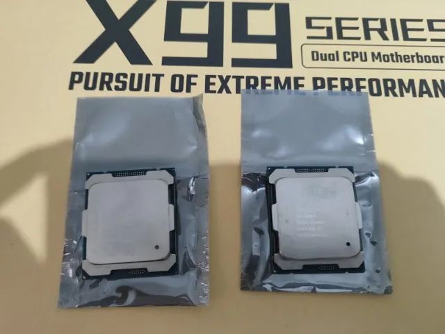 Placa Mãe x99 Machinist Dual LGA, acompanha dois processadores Intel ...