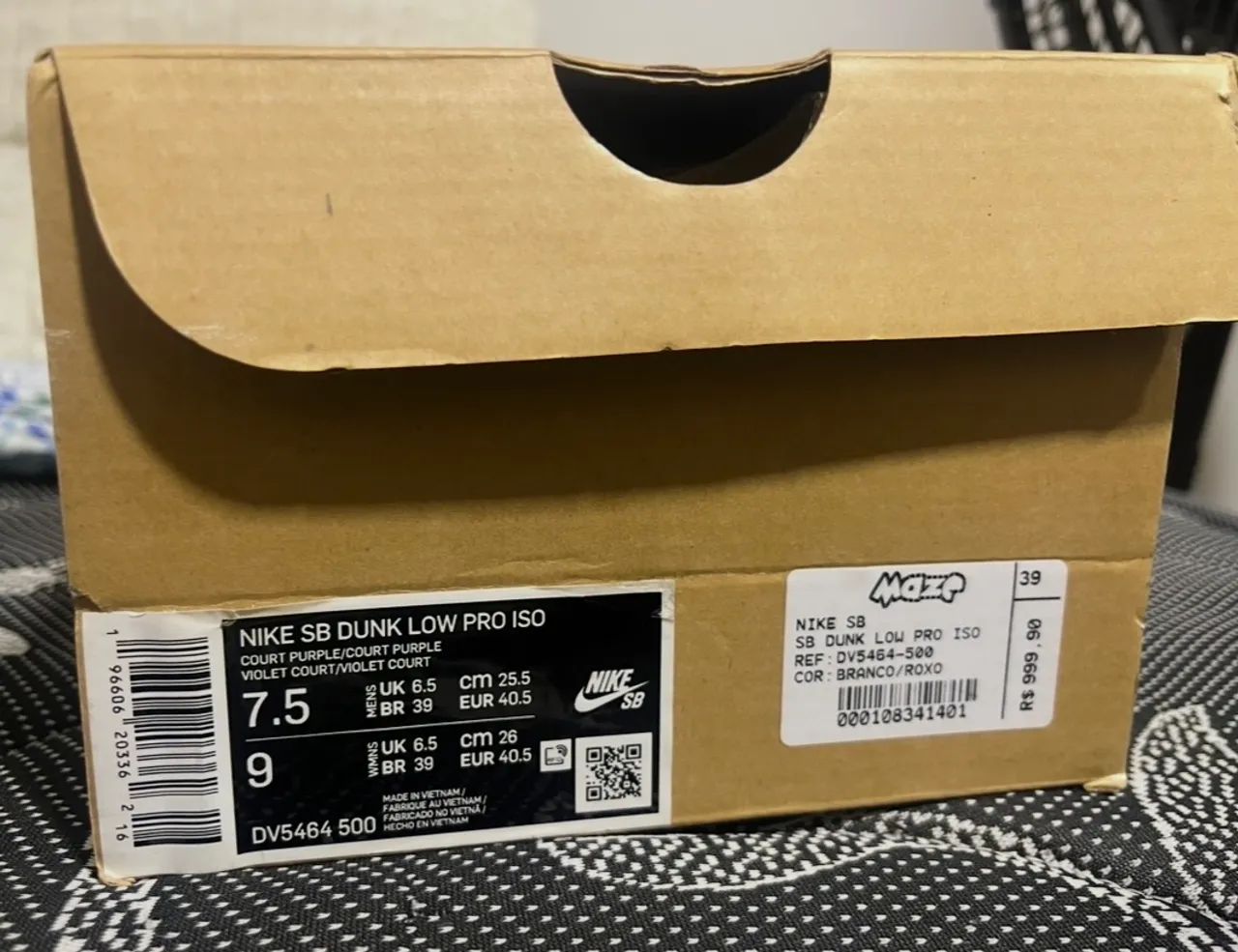 Nike SB Dunk Low Pro ISO Orange Label Court Purple - Calçados - Cristo ...