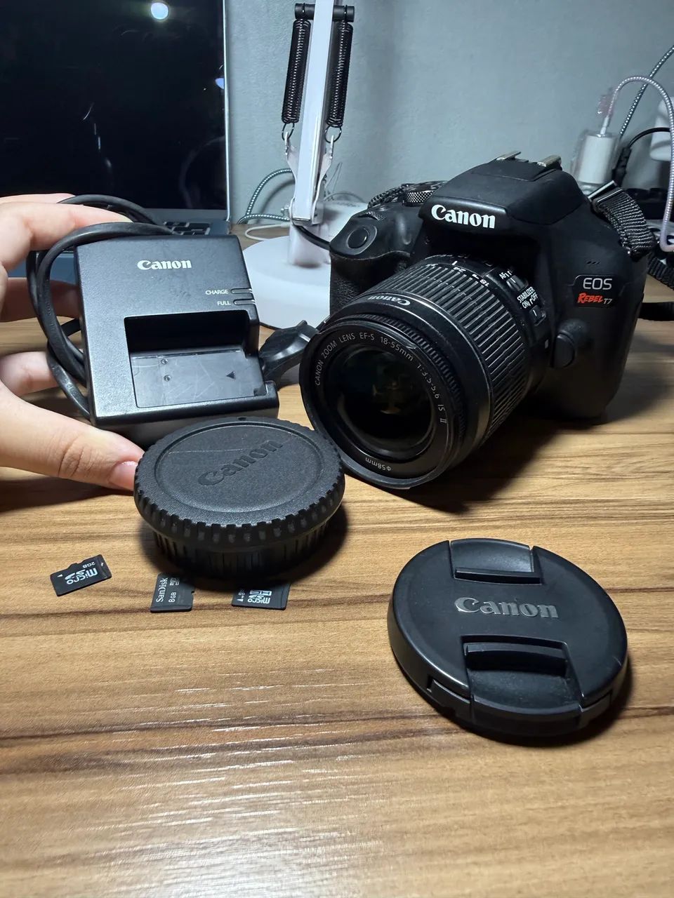 camera profissional canon eos rebel t7 como nova - Câmeras e Filmadoras ...