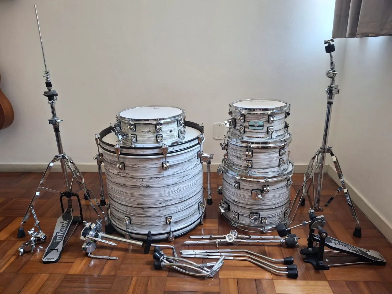 Bateria Odery Café Kit + Bumbo 20" - Instrumentos musicais - Praia do ...