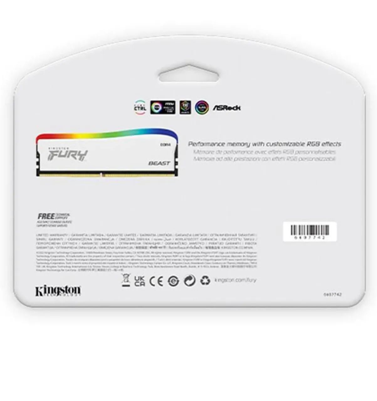 Memória RAM Kingston Fury Beast Edição Especial, RGB, 16GB, 3600MHz ...