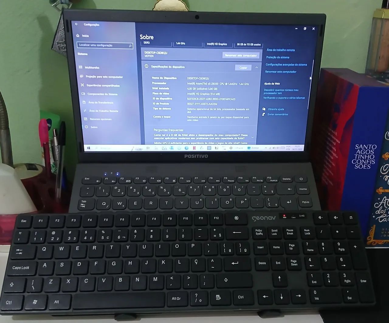 Vendo Notebook Positivo Motion 128gb e 4gb de ram - Notebooks - Álvaro ...