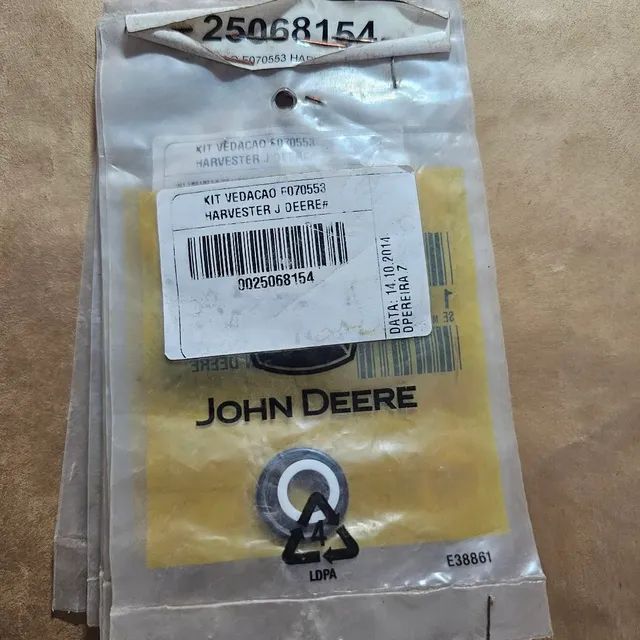 Harvester John deere kit reparo vedações válvula original F070553 ...