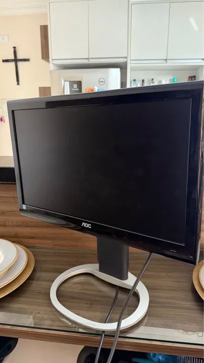 Monitor AOC Led 19,5 polegadas E2050sw com Base e Cabos 100% funcional! - Monitores ...