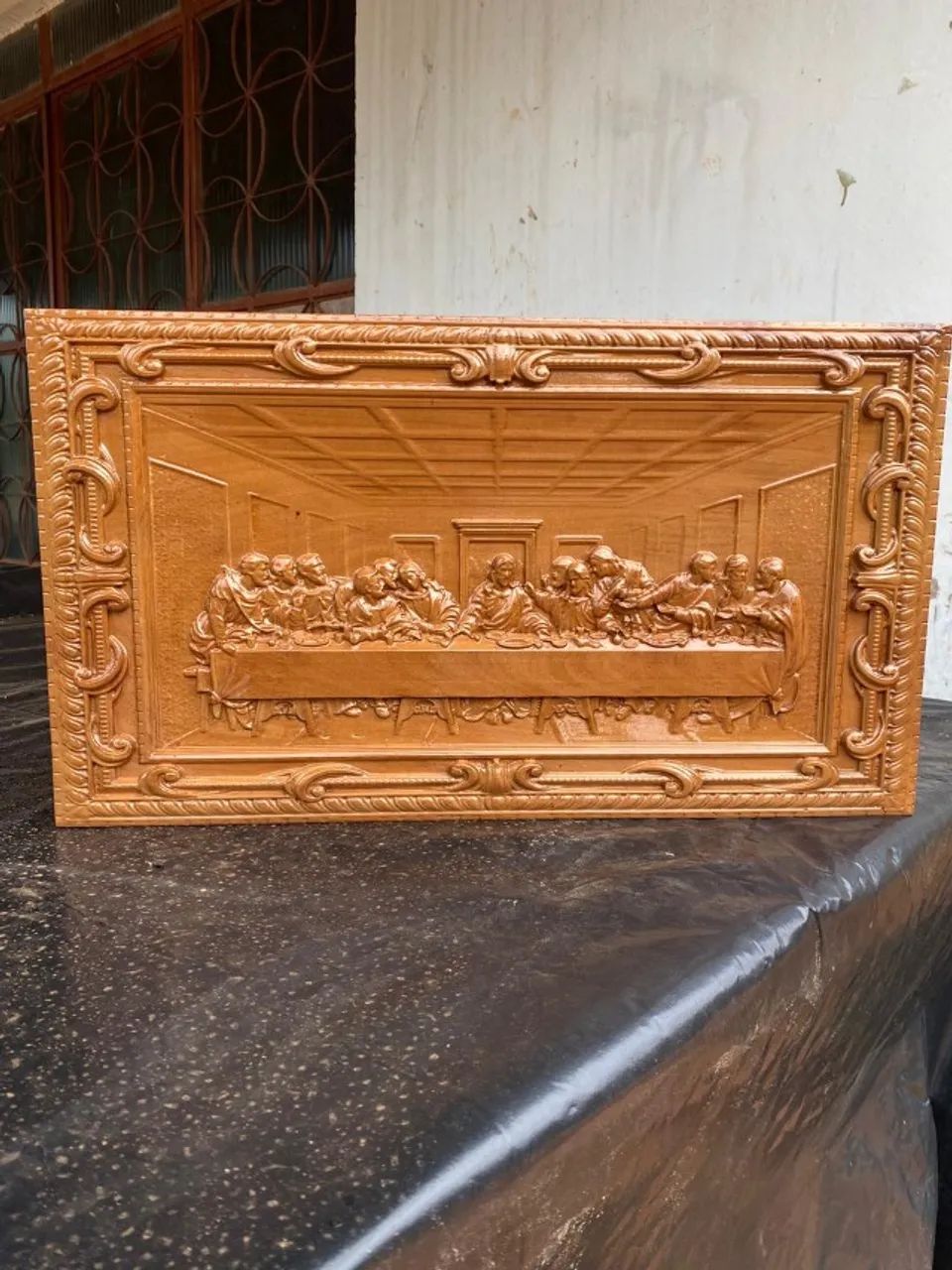 Quadro Santa Ceia Entalhado em Madeira - Uma Obra de Fé e Arte ...