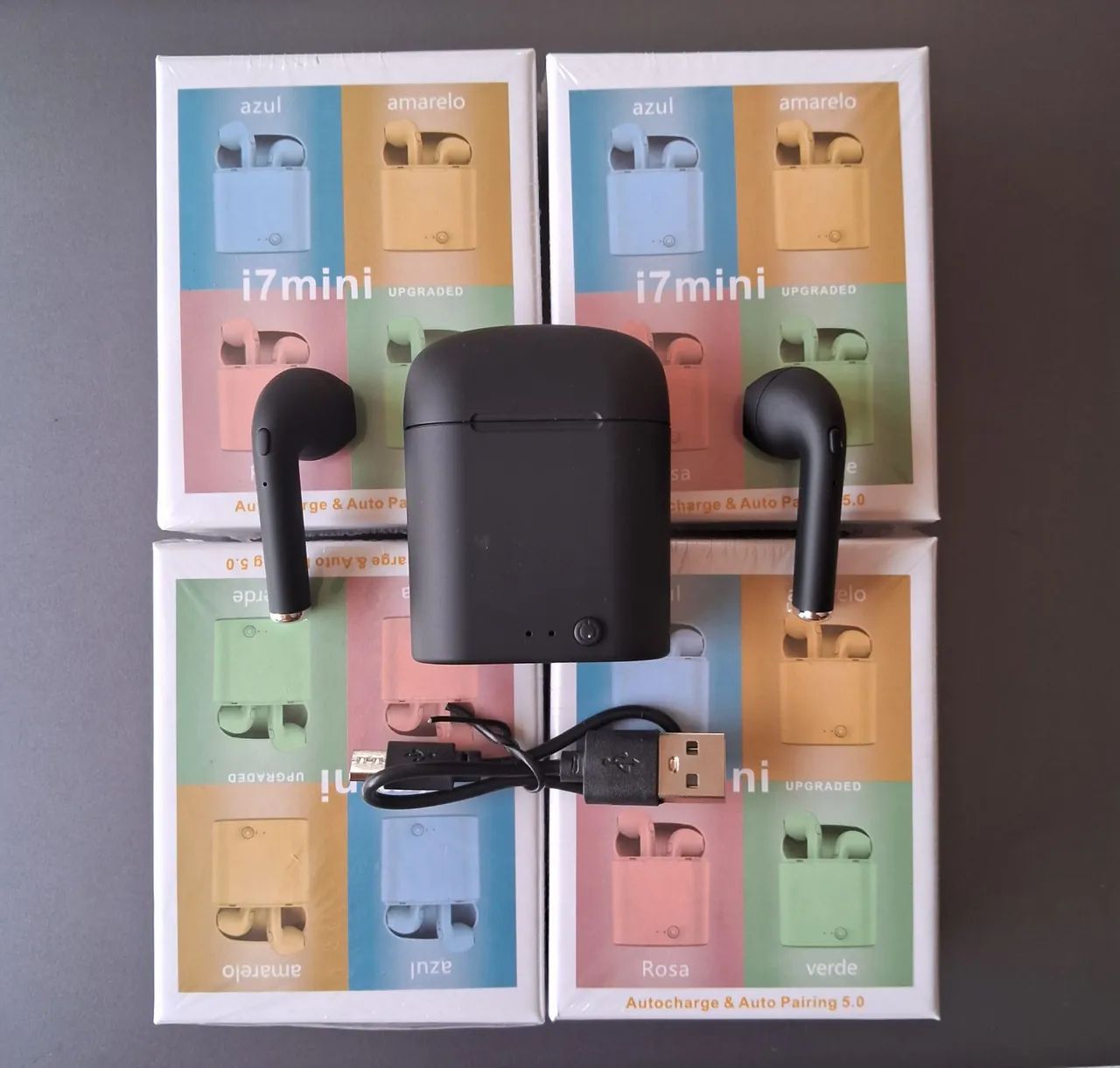 Fone de ouvido i7 mini Upgraded sem fio Bluetooth - Fones de Ouvido ...