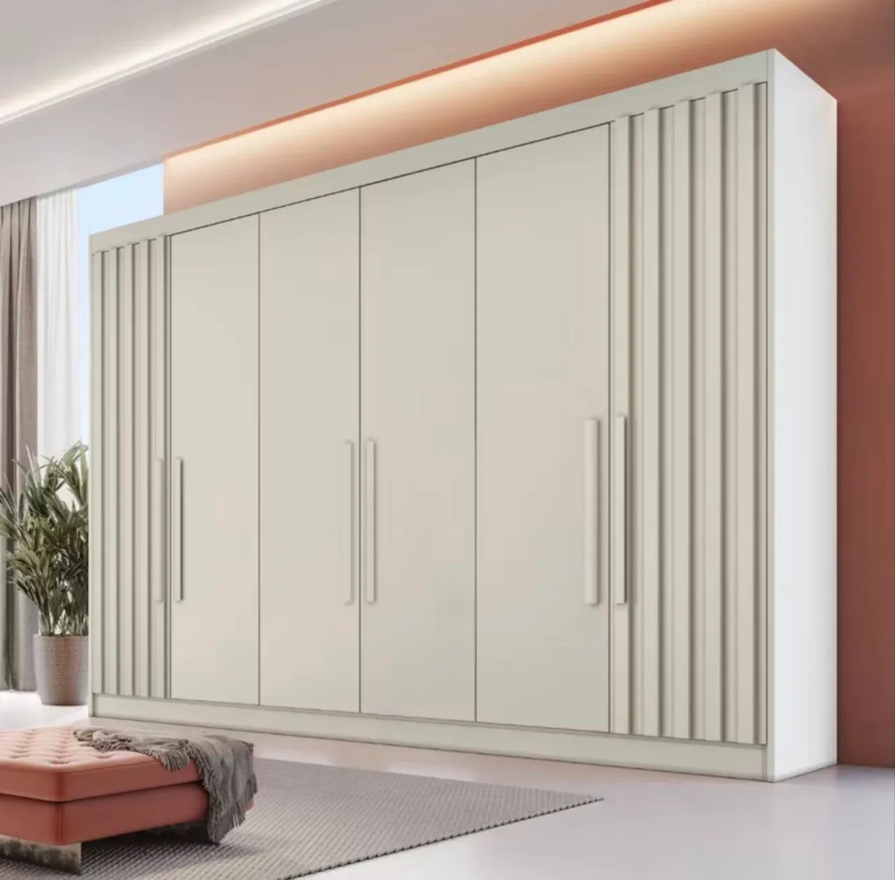 Vendo Guarda Roupa Casal Ripado 6 Portas 6 Gavetas Potente Móveis ...