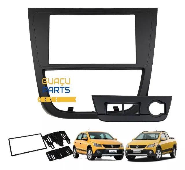 Moldura Painel Dvd 2 Din Mp5 Vw Gol Saveiro Voyage G5 - Equipamentos e Acessórios de Som - Vila ...