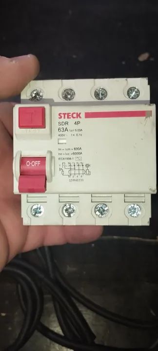 Disjuntor DR Steck 63A 4P - Instalações Elétricas e Hidráulicas ...