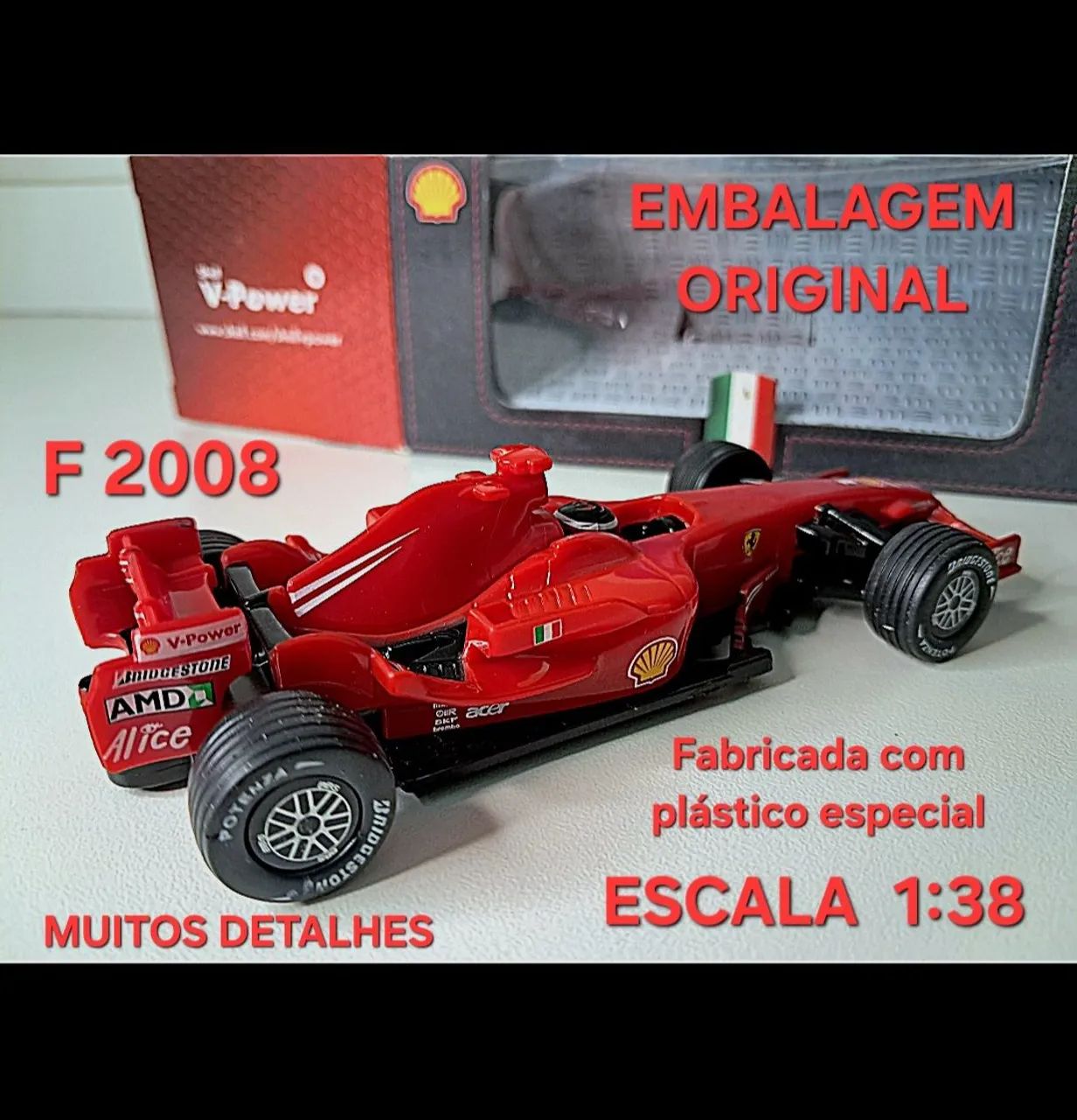 MINIATURA FERRARI F1 F2008 COLEÇÃO 1:38 SHELL V-POWER HOTWHEELS ...