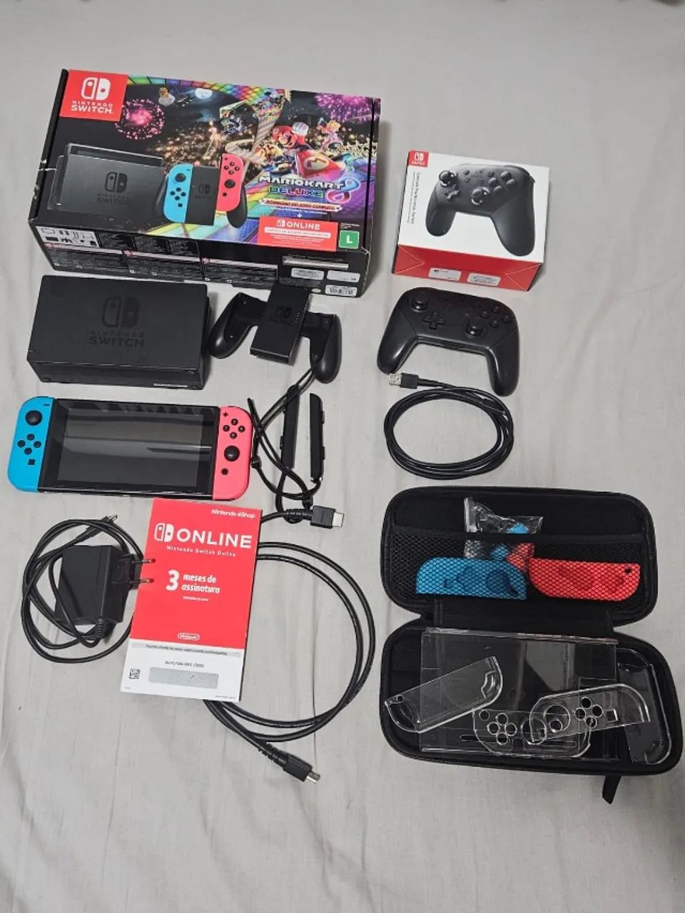 Nintendo Switch V2 Completo + Pro Controller Original + Acessórios ...